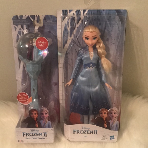 Toys | Disney Frozen Elsa Doll And Sister Snow Scepter | Poshmark